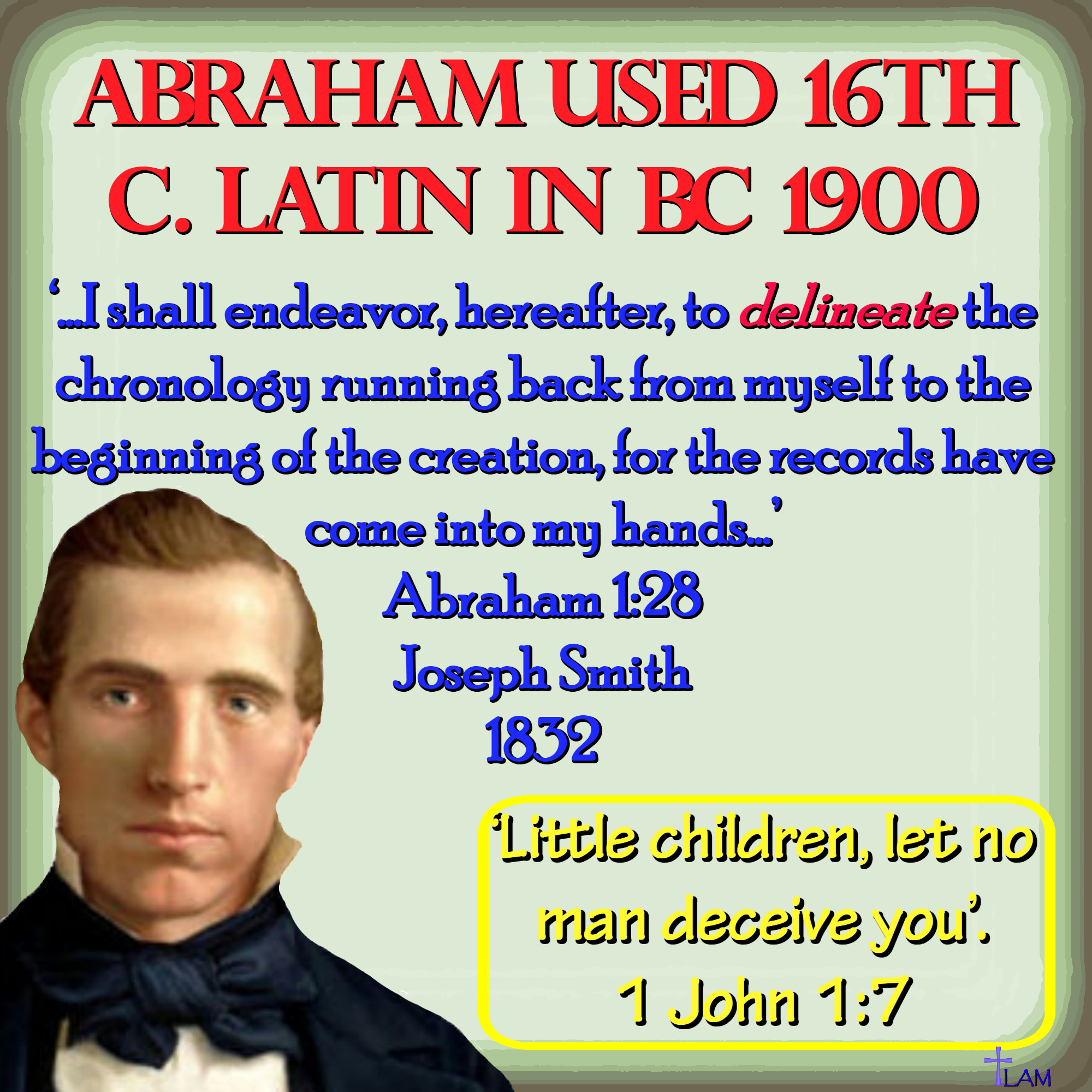 Why Did Abraham Use 16th c. Latin in bc 1900? | Life After Ministry