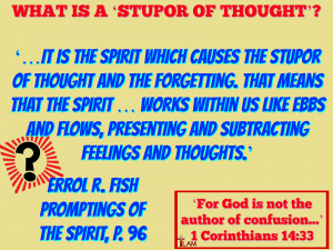 What is a ‘Stupor of Thought’? | Life After Ministry
