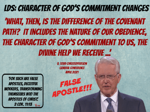 LDS: Character of God’s Commitment Changes | Life After Ministry